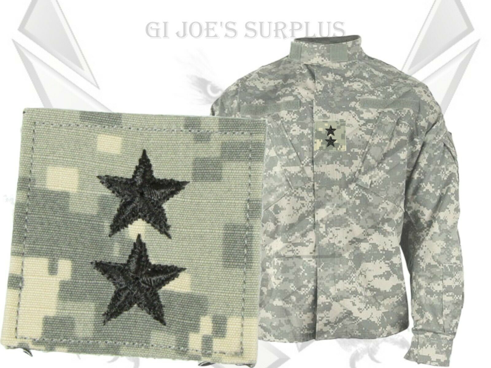 Military Army ACU Uniform 2-Star Major General VELCRO® Brand Hook Comp ...